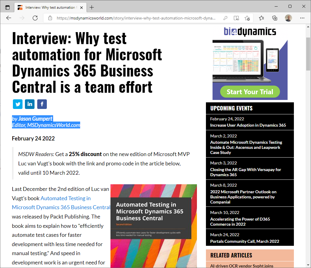 Interview: Why test automation for Microsoft Dynamics 365 Business ...